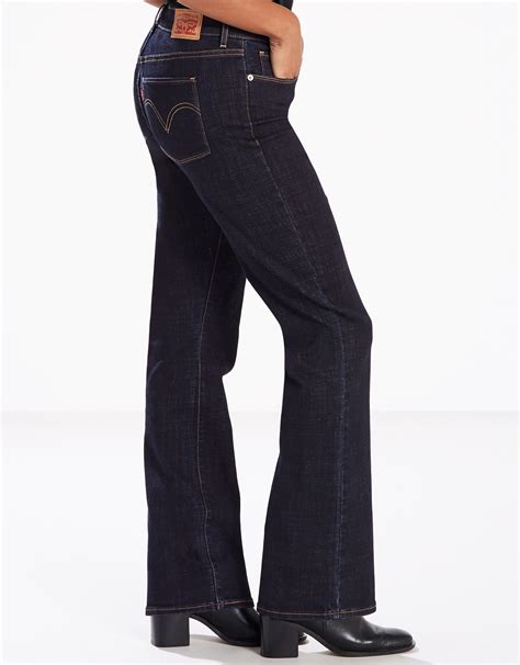 Levis Womens Classic Bootcut Stretch Mid Rise Easy Fit Boot Cut Jeans
