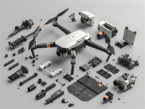 Dismantlement Diagram Of Drone The Drone Is In The Middle Of The