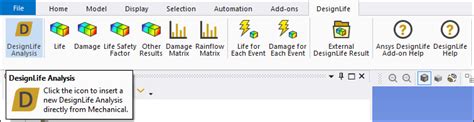 1 2 The Ansys DesignLife Ribbon