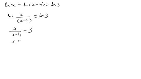 Solve The Given Equations Ln X Ln 1 3 1