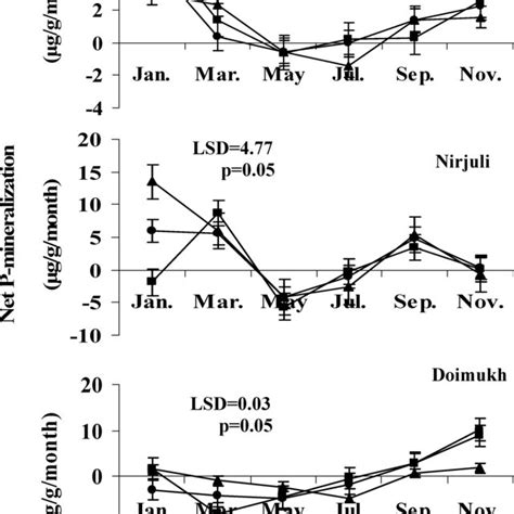 Ammonification Nitrification And Net N Mineralization In Different