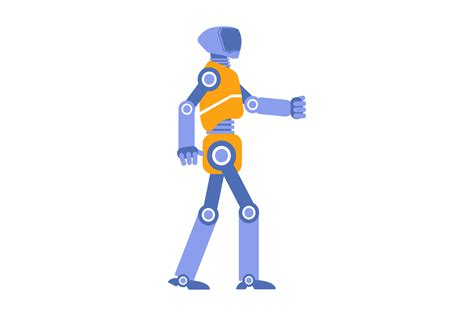 Walking Robot Character Futurustic Andr Graphic By Vectorbum