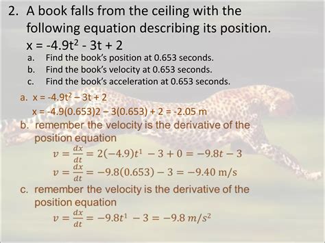 1d Graphs Kinematics And Calculus Pptx Physics Science