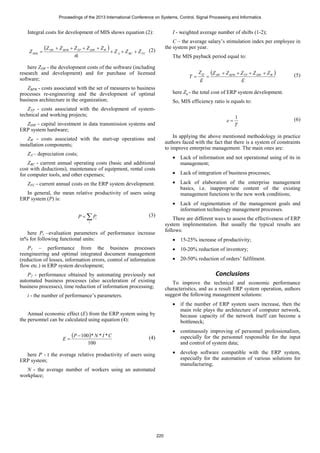 ERP System Implementation Benefits And Economic PDF