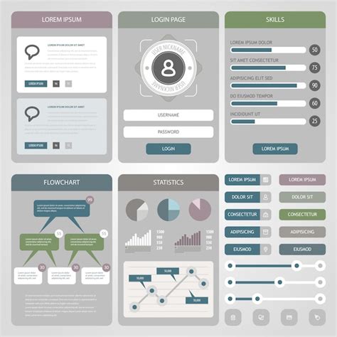 premium vector flat mobile ui design