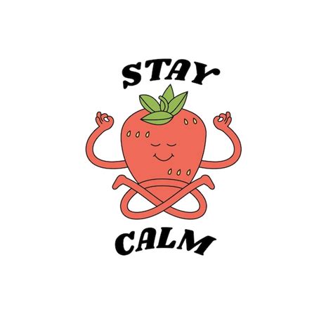 Векторная иллюстрация персонажа клубники занимающейся йогой в стиле