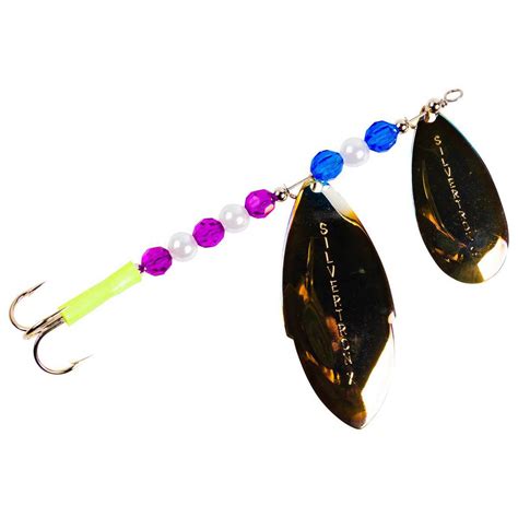silvertron curly special inline spinner blue and purple double blade