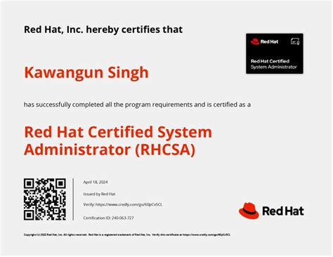 Rhcsa Redhat Certification Linux Kawangun Singh