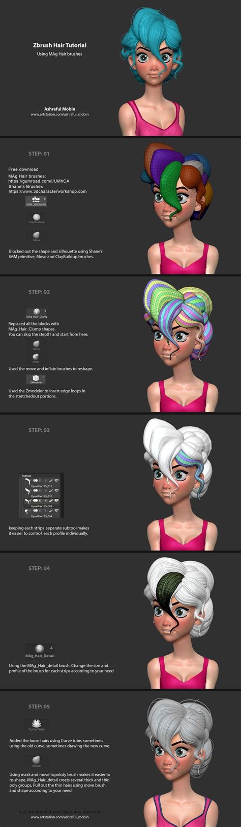 zbrush tutorial zbrush hair blender hair