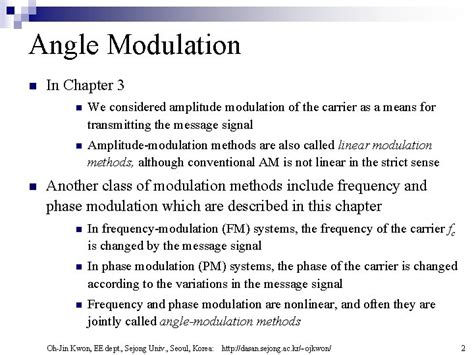 Chapter 4 Angle Modulation Essentials Of Communication Systems