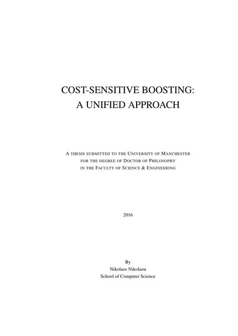 Pdf Cost Sensitive Boosting A Unified Approach