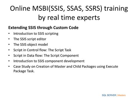 ppt microsoft business intelligence ssis ssas ssrs by expert
