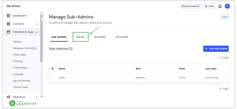 Create A Custom Role For A New Sub Admin
