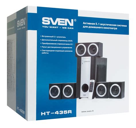 Акустическая система Sven HT-435R Black купить | ELMIR - цена, отзывы ...