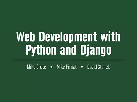 Web Development With Python And Django Pdf Web Development Internet