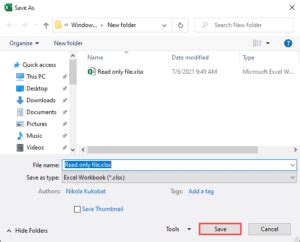 How To Make Excel File Read Only