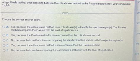 solved in hypothesis testing does choosing between the