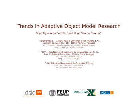 Trends On Adaptive Object Model Research Ppt