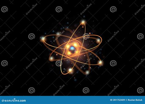 Atomic Nucleus Electrons Neutrons Protons Model Shows That An Atom Is