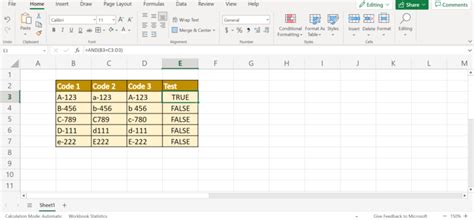 How To Check If Two Cells Match Or Multiple Cells Is Equal In Excel