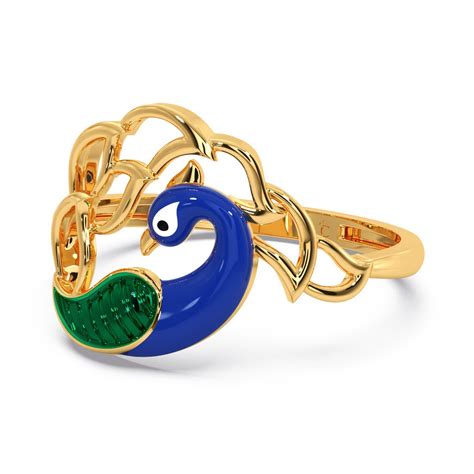 Splendid Royal Peacock Gold Ring Candere By Kalyan Jewellers