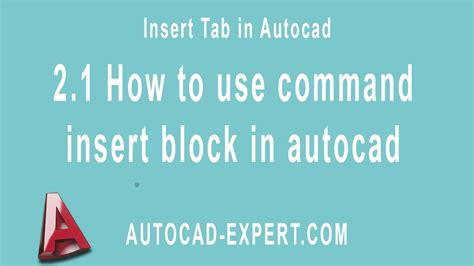 How To Use Command Insert Block In Autocad YouTube