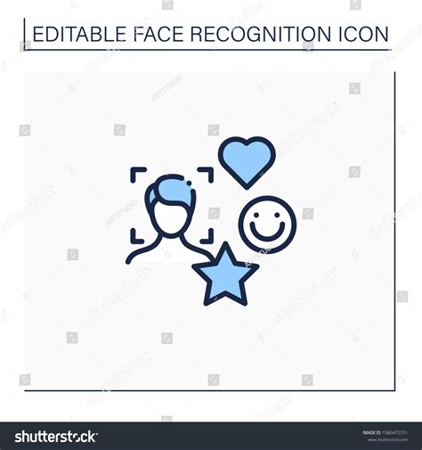 Face Recognition Line Icon Social Media Stock Vector Royalty Free 1980475751 Shutterstock