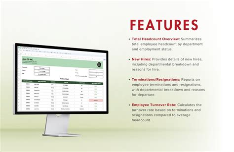 Sample Headcount Report Template In Excel Google Sheets Download Template Net