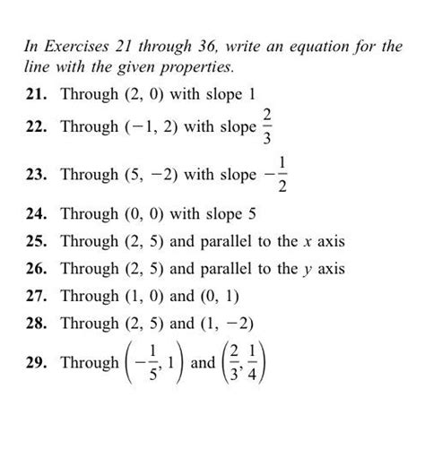Solved In Exercises 21 Through 36 Write An Equation For The
