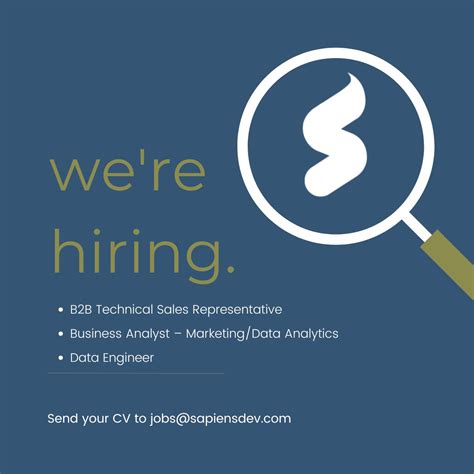 🚨 Monday Openings At Sapiens Development Sapiens Development