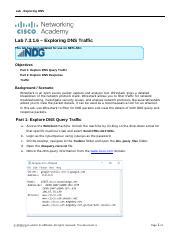 Exploring DNS Traffic with Wireshark: Analysis & Solutions | Course Hero