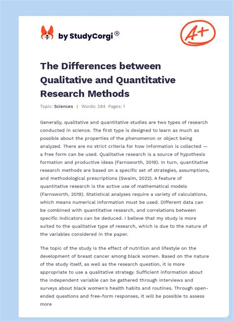 The Differences Between Qualitative And Quantitative Research Methods