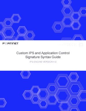 Fillable Online Custom IPS And Application Control Signature Syntax