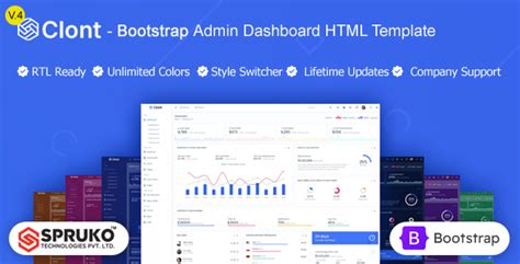 Clont Bootstrap Admin Dashboard Html Template By Spruko Themeforest
