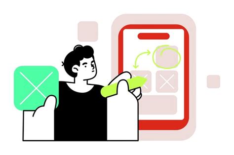 Premium Vector User Interacting With Smartphone Interface