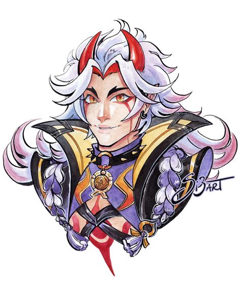 Arataki Itto Genshin Impact Drawn By Si Art Danbooru
