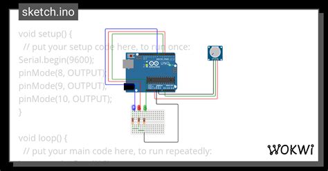 Potentiometer And LED Wokwi ESP32 STM32 Arduino Simulator