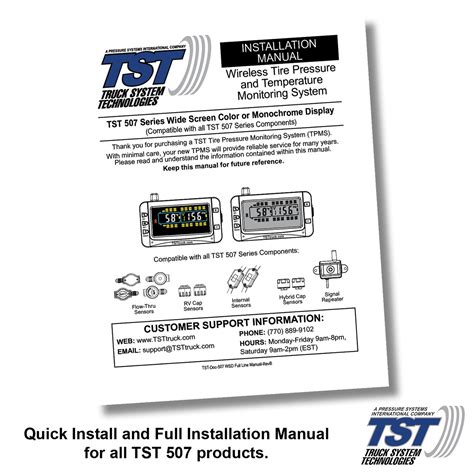 Tst 507 Tpms Color Monitor System With 6 Flow Thru Sensors