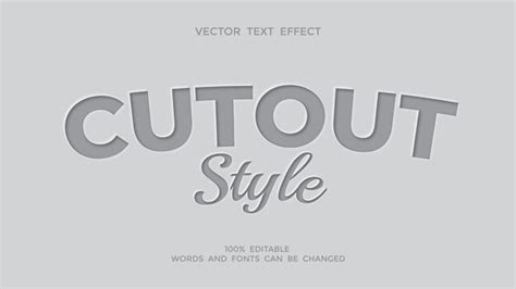 Premium Vector Cutout Style Editable Text Effect