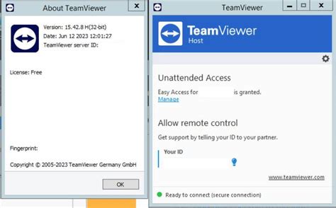 teamviewer host same version but different — teamviewer support