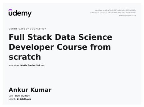 Completed A Full Stack Data Science Course Ankur Kumar Posted On The Topic Linkedin