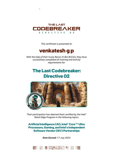 Venkatesh G P On Linkedin “accomplished Program Topics Ai Intel® Core™ Ultra Processors Gaming