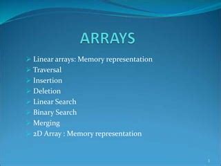 Ds Arrays Ppt