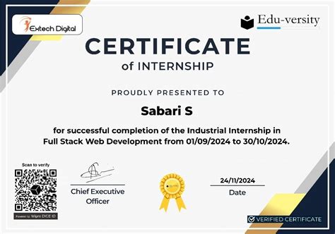 Sabari S On Linkedin Mernstack Fullstackdevelopment Internship
