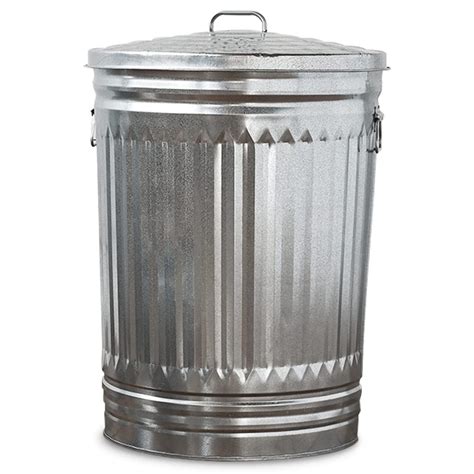 Markson Sturdy 20 Gallon Galvanized Steel Trash Can With