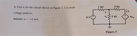 solved 3 find ib for the circuit shown in figure 3 use