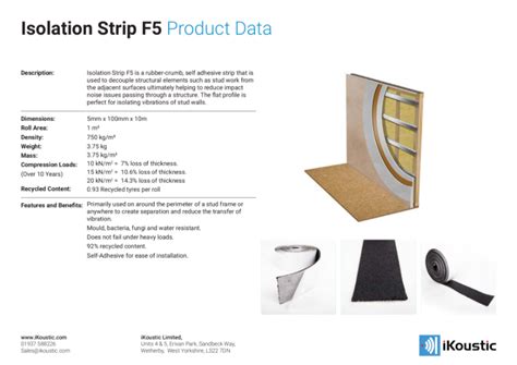 Isolation Strip Product Data Nbs Source