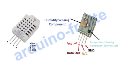 GUIDE Arduino Utiliser capteur DHT22 datasheet pinout code câblage