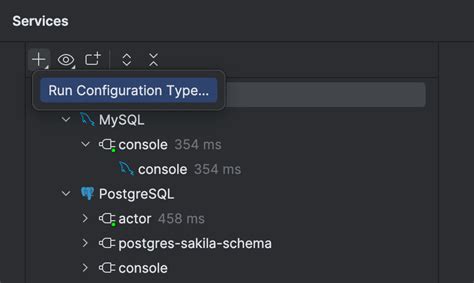 Use Services Tool Window Datagrip Documentation