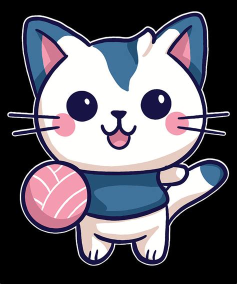 Volleyball Vball Beach Volleyball Cat 3 Digital Art By Crazy